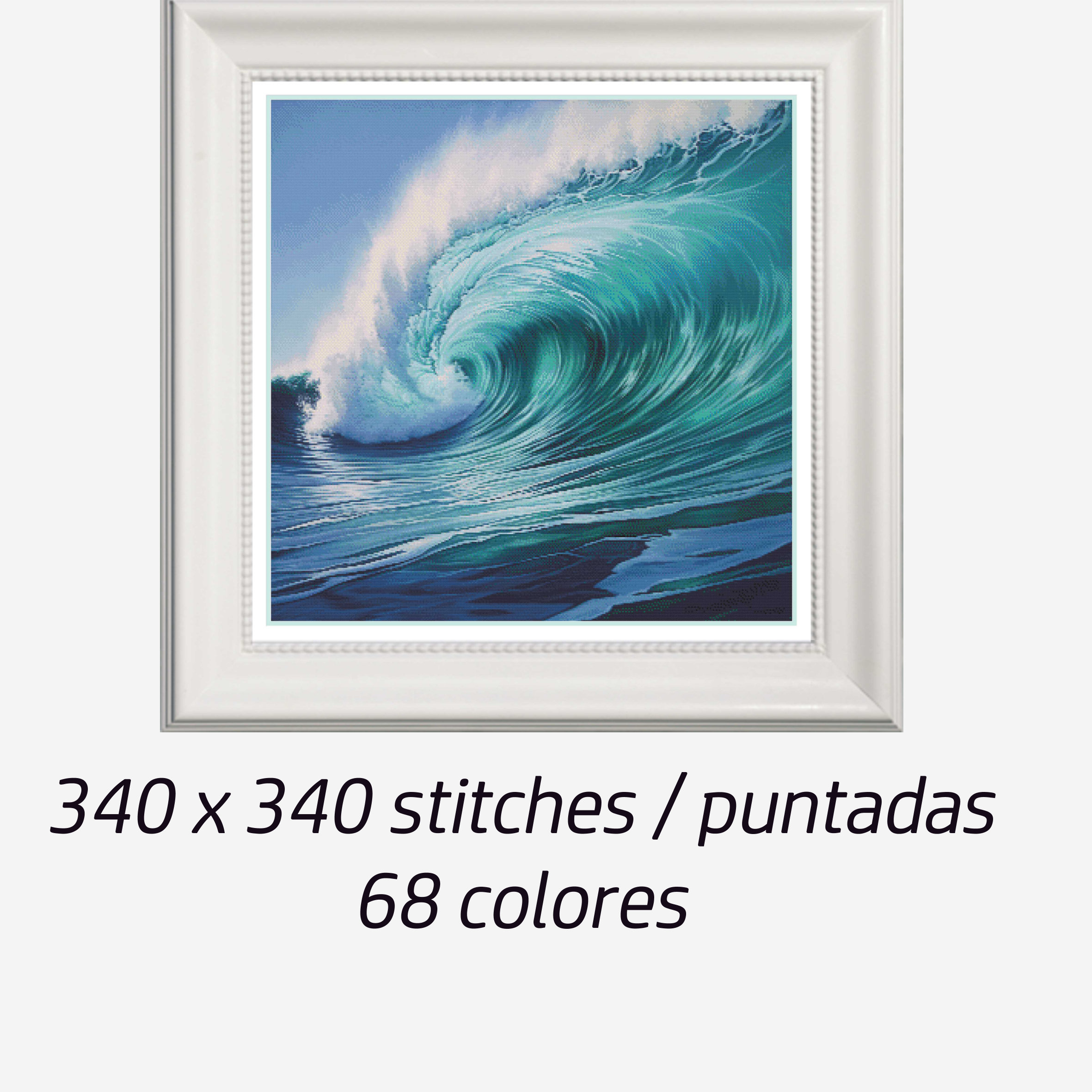 Sea Cross Stitch, Ocean Cross Stitch, Maritime Cross Stitch, Wave Cross ...