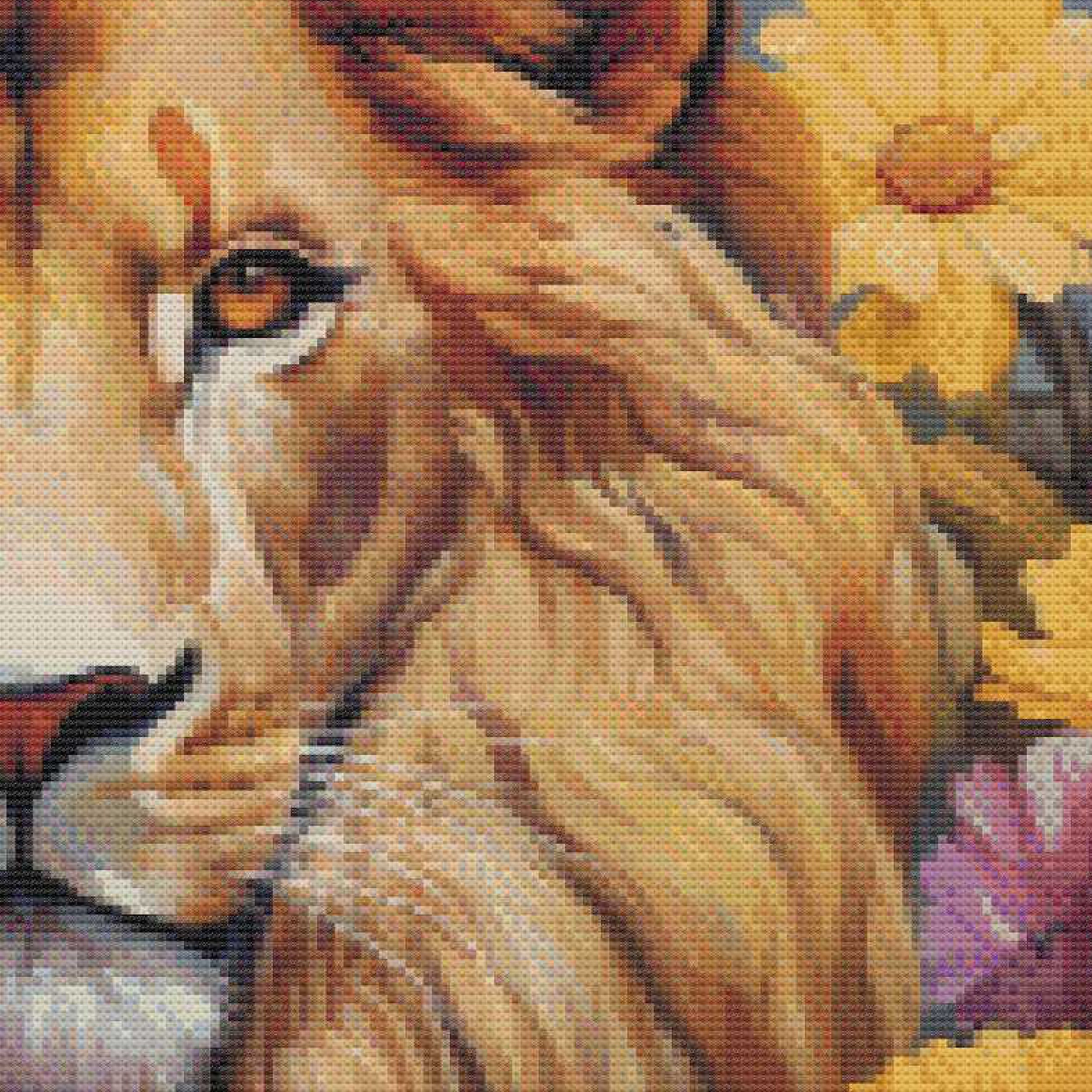 Lion Cross Stitch, Lion to Embroider, Cross Stitch Lions, Cross Stitch ...