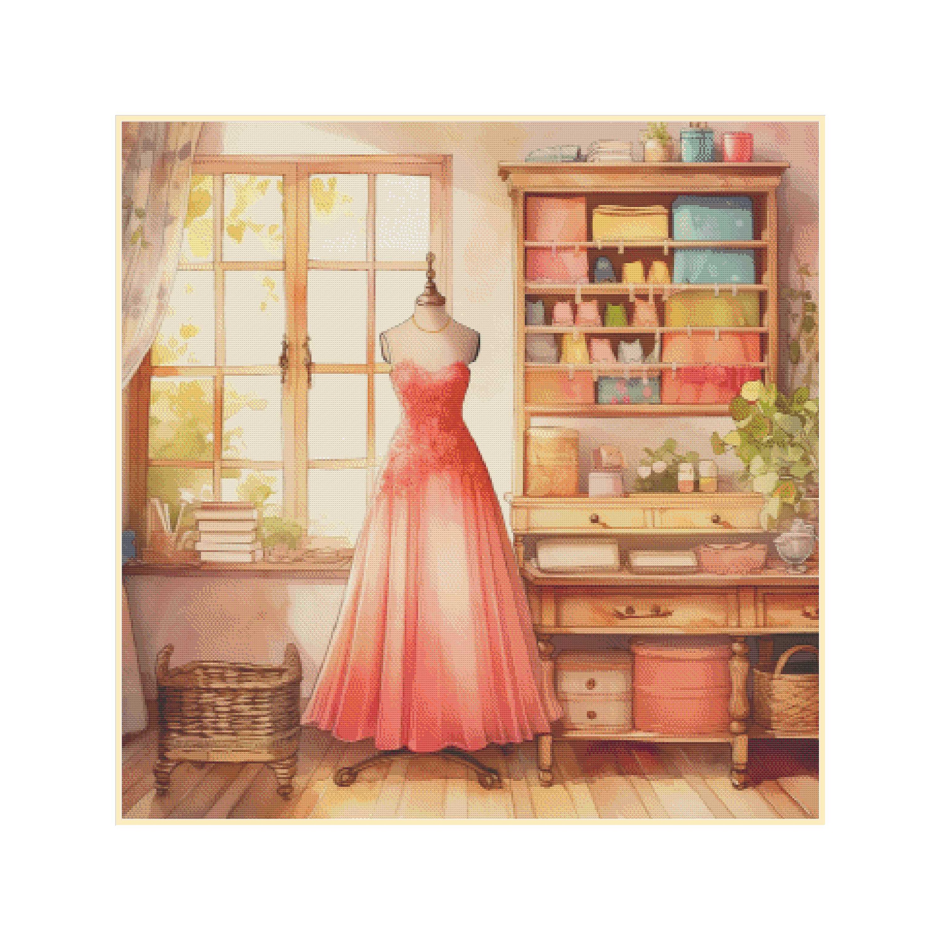 Cross Stitch Dress, Fashion to Embroider, Cross Stitch Work, Cross ...