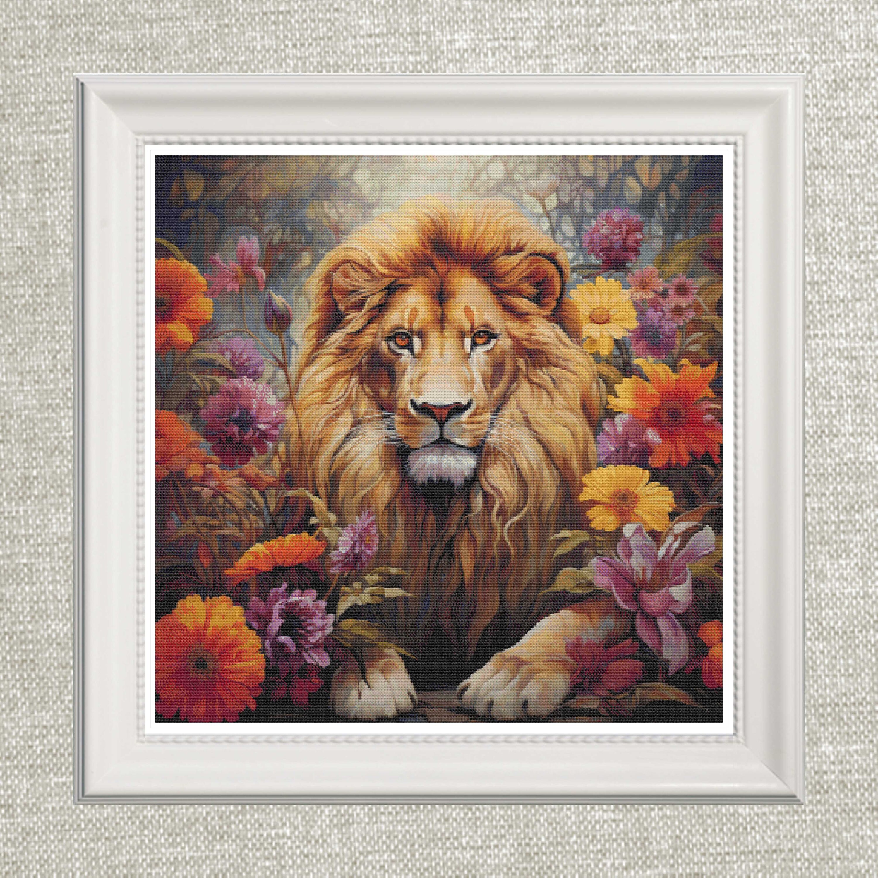 Lion Cross Stitch, Lion to Embroider, Cross Stitch Lions, Cross Stitch ...