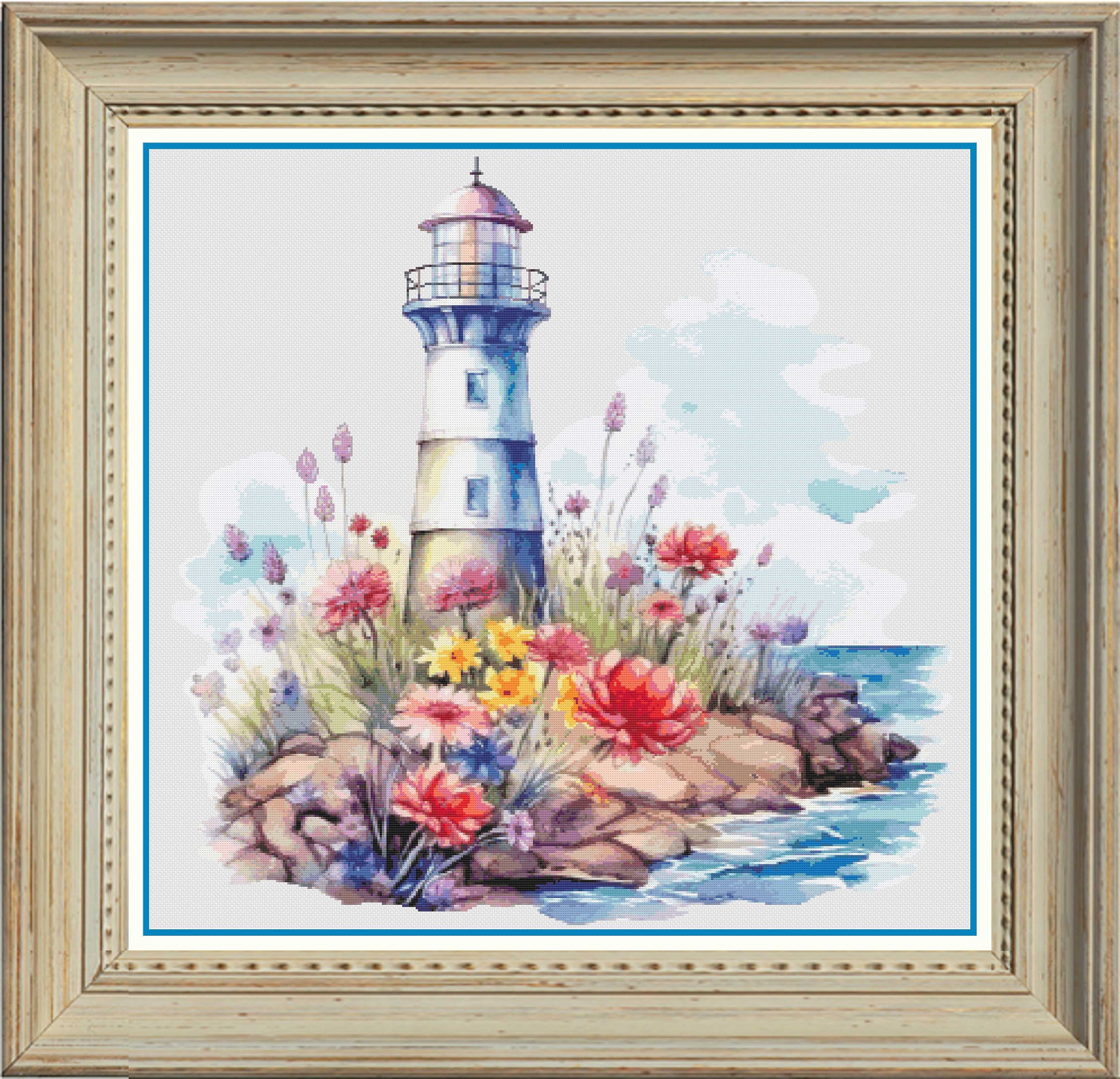 Lighthouse Cross Stitch, Sea Cross Stitch, Maritime Cross Stitch, Sea ...