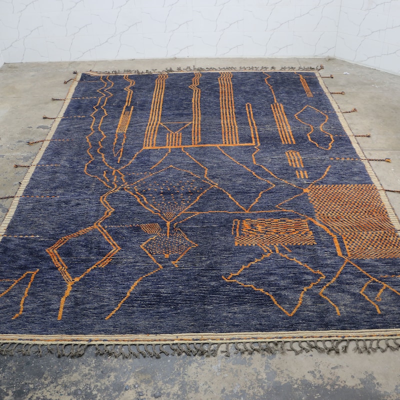 Blue Moroccan Rug - Etsy