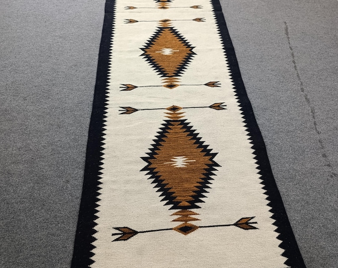 Home Decoration Rug, Brown and Beige Long Navajo Rug, Navajo Runner Rug ...
