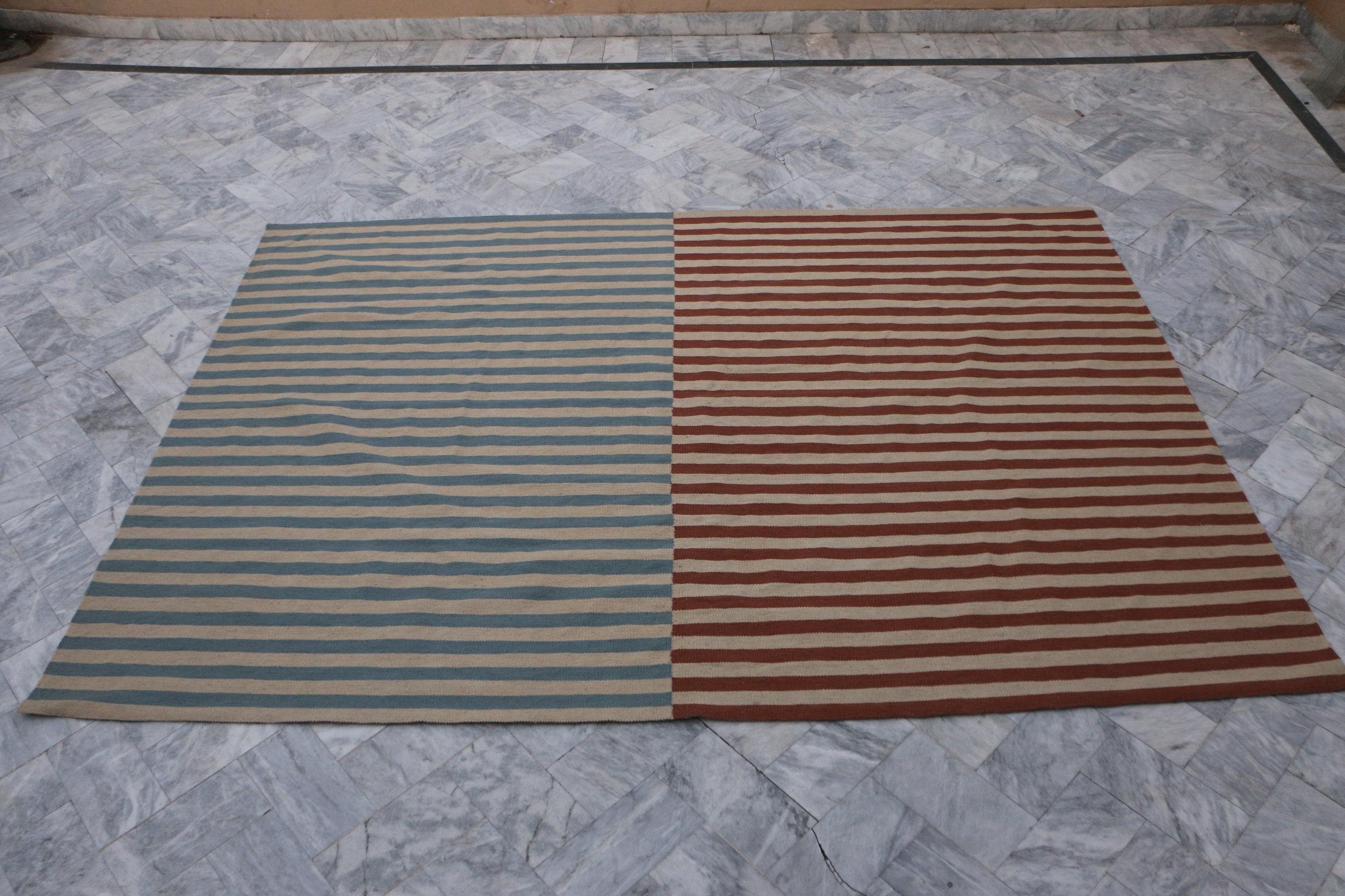 Striped Rug, Multi Color Striped Rug, Kilim Rug, Customized Rug ...
