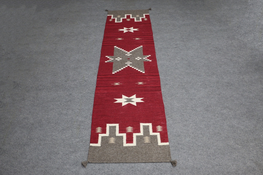 Navajo Rug, Navajo Runner Rug, Custom Rug, Made to Order Rug, Red Wool ...