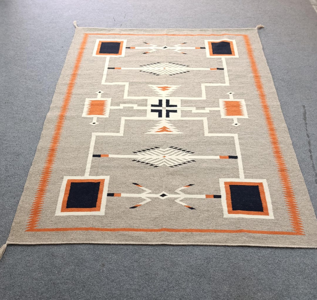 Navajo Rug, Navajo Living Room Rug, Custom Rug, Grey Area Rug Living ...