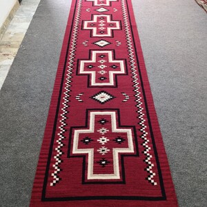 Navajo Rug, Navajo Runner Rug, Custom Rug, Made to Order Rug, Red Wool ...