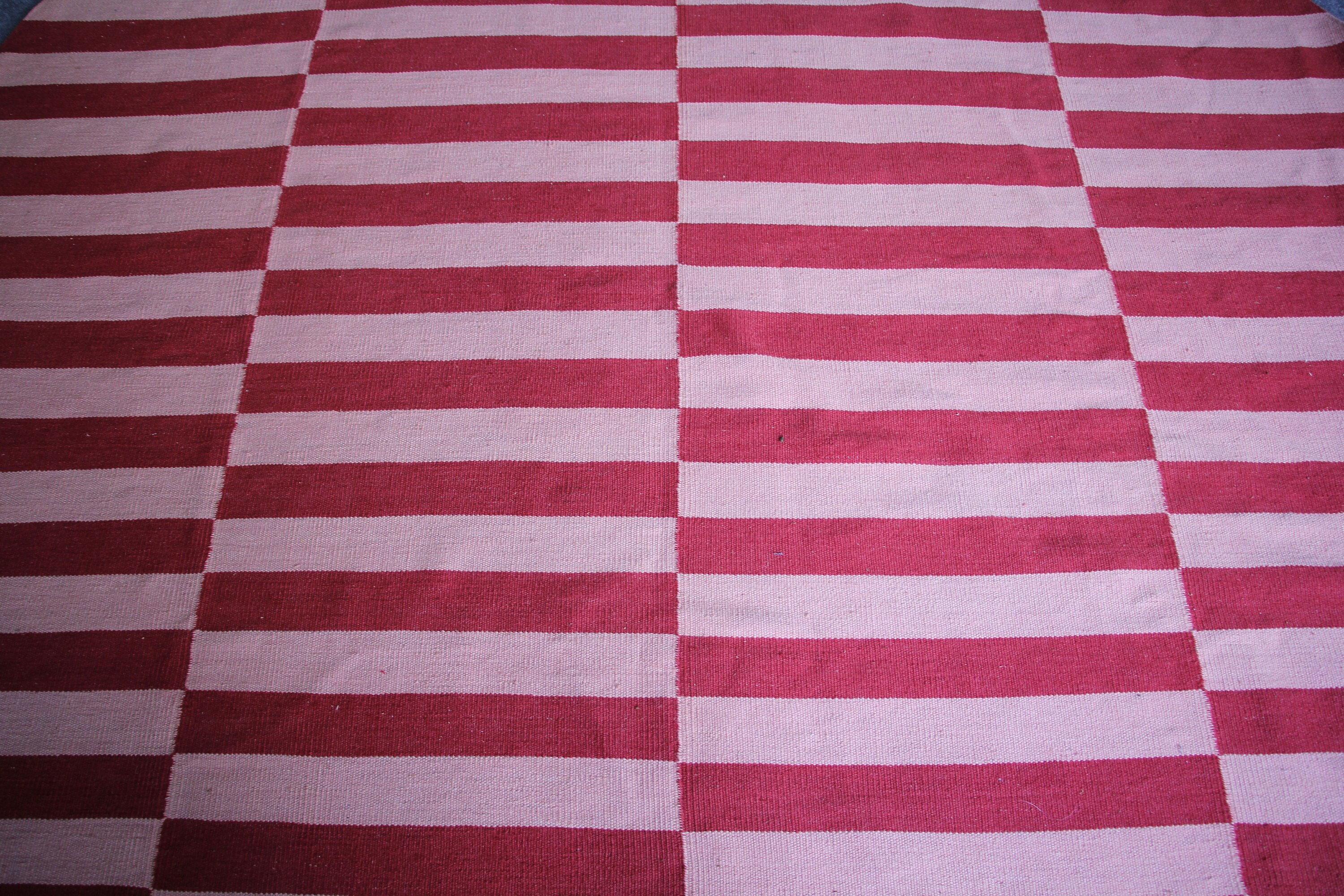 Striped Round Rug, Circle Rug, Pink and Red Rug, 3x3 Rug, 5x5 Rug, 6x6 ...