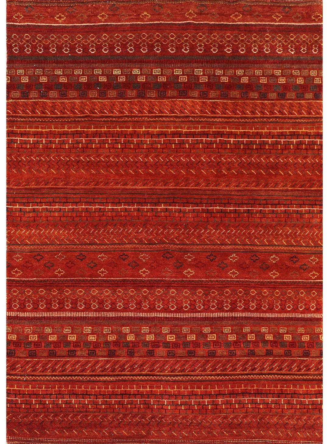 Red Striped Area Rug: Custom Designer Gabba Rug - Etsy