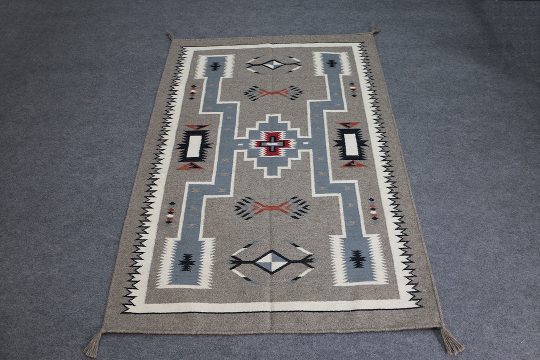 Grey Navajo Rug, Navajo Runner Rug, Custom Rug, Made to Order Rug, 3 X ...