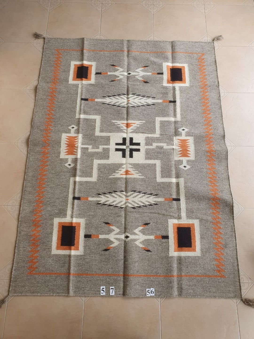 Navajo Rug, Navajo Living Room Rug, Custom Rug, Grey Area Rug Living ...