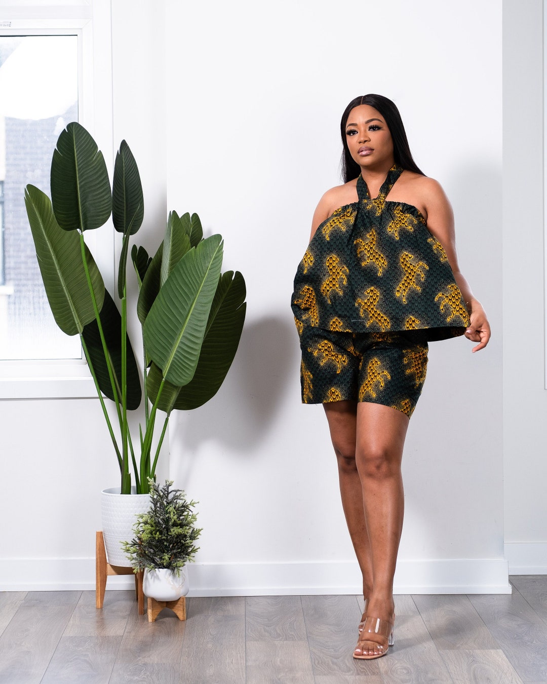 MILA AFRICAN PRINT Ankara Umbrella Top and Shorts - Etsy