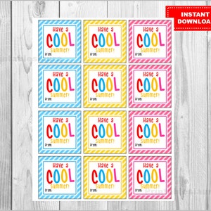 Summer Break, End of School Year Classmate Gift Tags, Editable, INSTANT ...