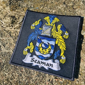 Your Family Crest Embroidered Badge | Custom Embroidered Family History ...