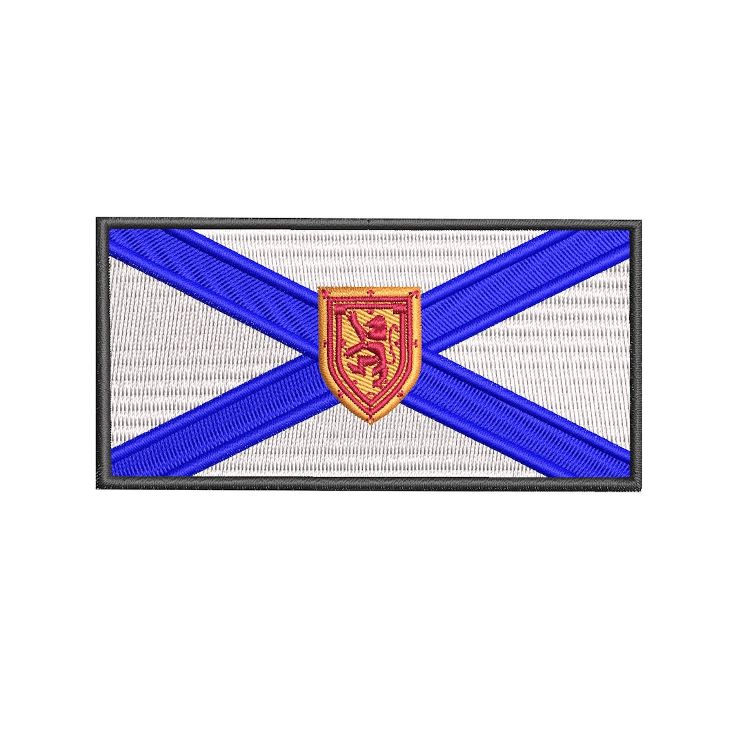 Embroidered Nova Scotia Flag Patch by Cpgear | With Either Hook Fastener Backing OR Iron-on ...