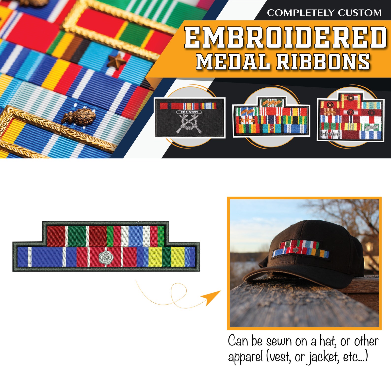 Medal Ribbons Patch Turn Your Military Medal Ribbons Into an ...
