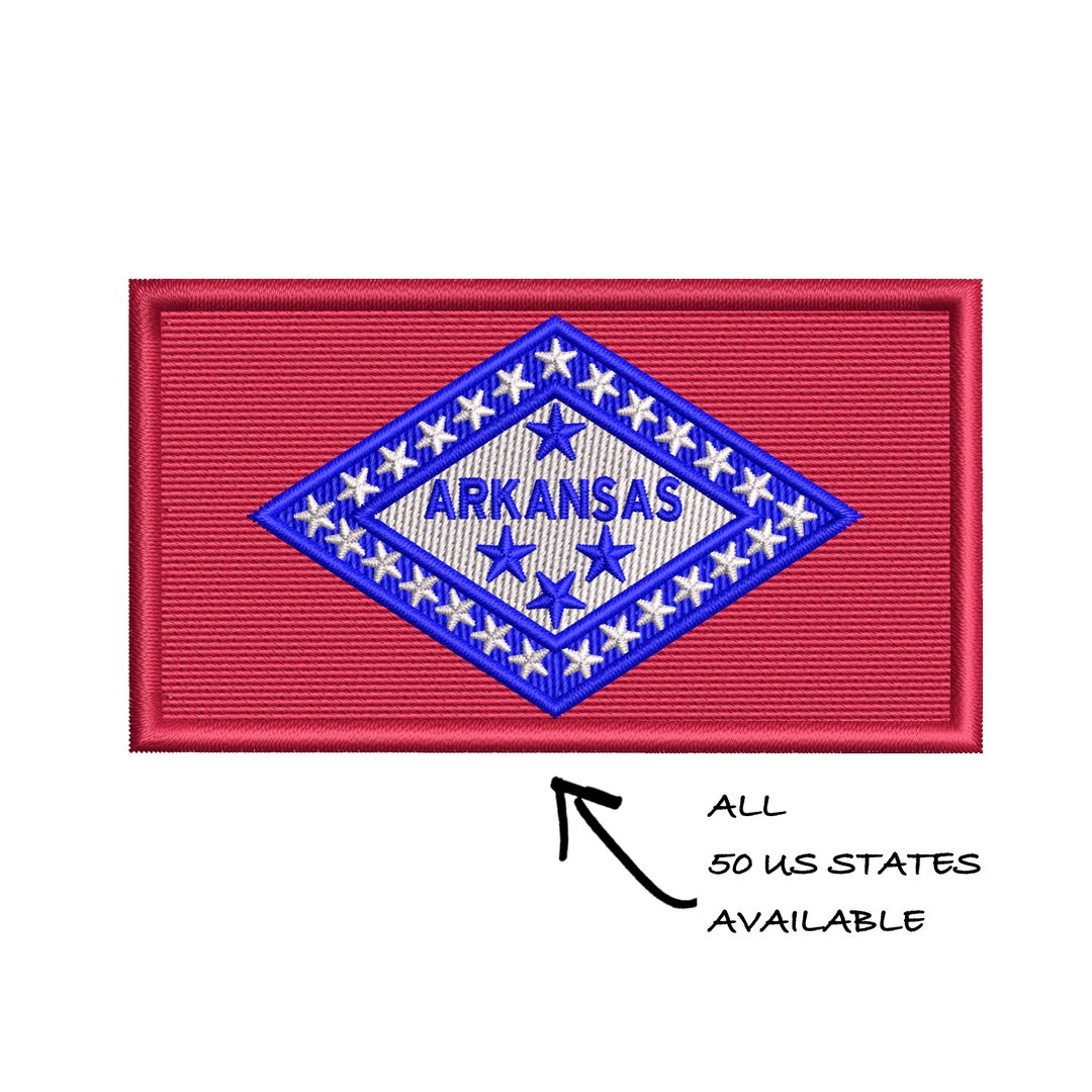 Embroidered US State Flag Patch by Cpgear | With Either Hook Fastener ...