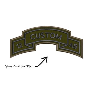 Ranger Scroll Patch (3.5" Wide) | With Hook Fastener Backing & Your ...