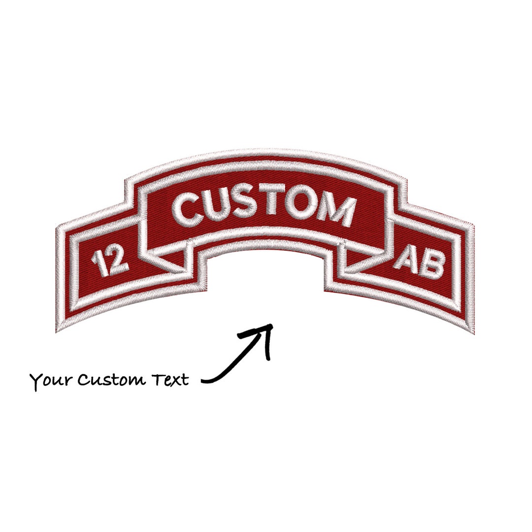 Ranger Scroll Patch (3.5" Wide) | With Hook Fastener Backing & Your ...