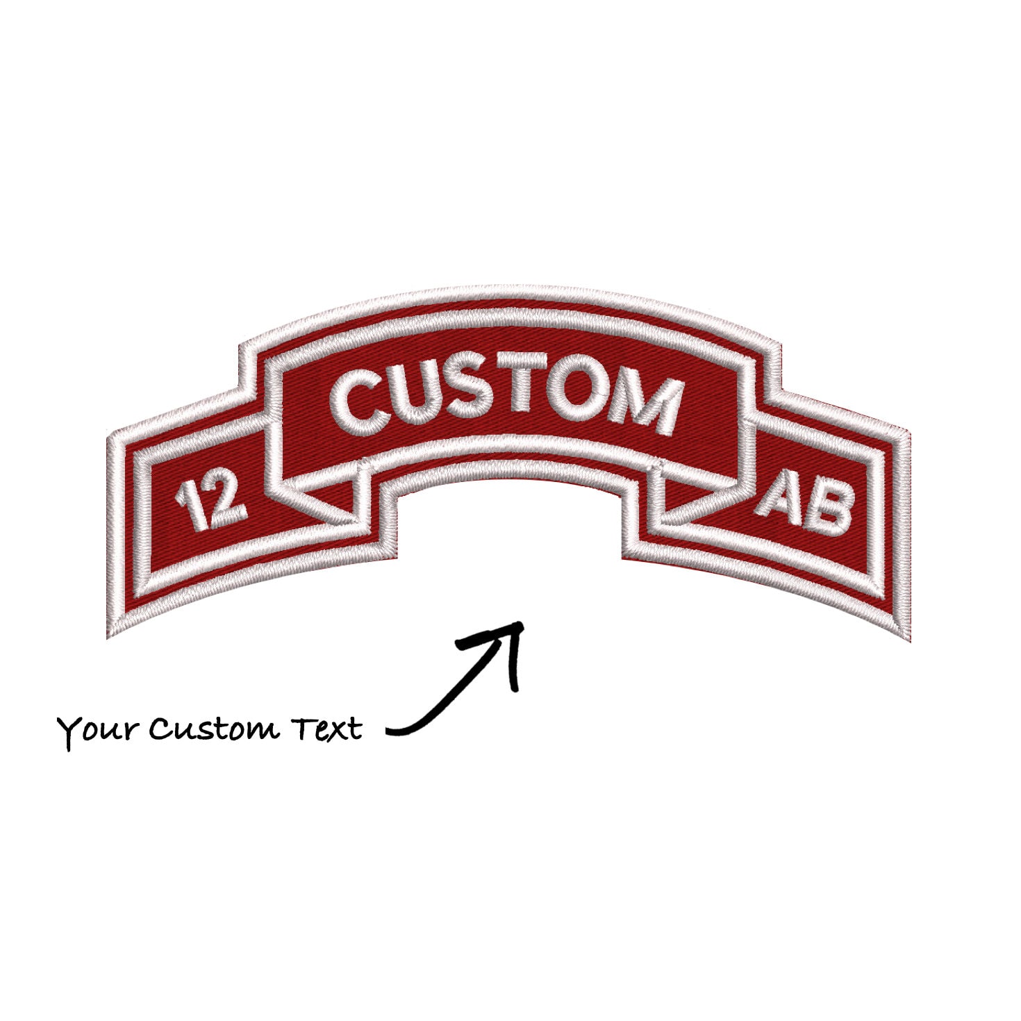 Ranger Scroll Patch (3.5" Wide) | With Hook Fastener Backing & Your ...