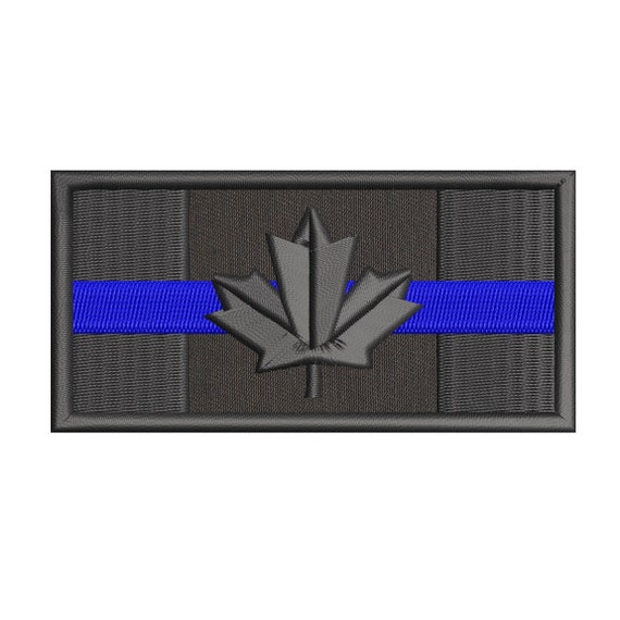 RCMP Thin Blue Line Embroidered Patches With Either Hook - Etsy Canada