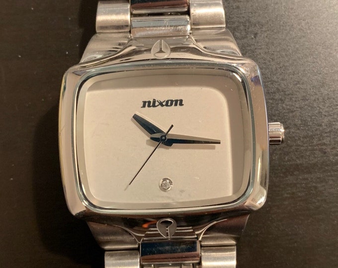Men's Nixon "the Player" Yes It's Real Steel Watch - Etsy