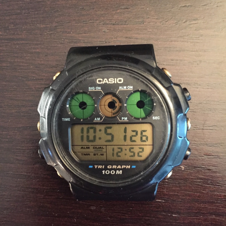 Vintage Casio Tri Graph TGW-10 Model 827 - Etsy
