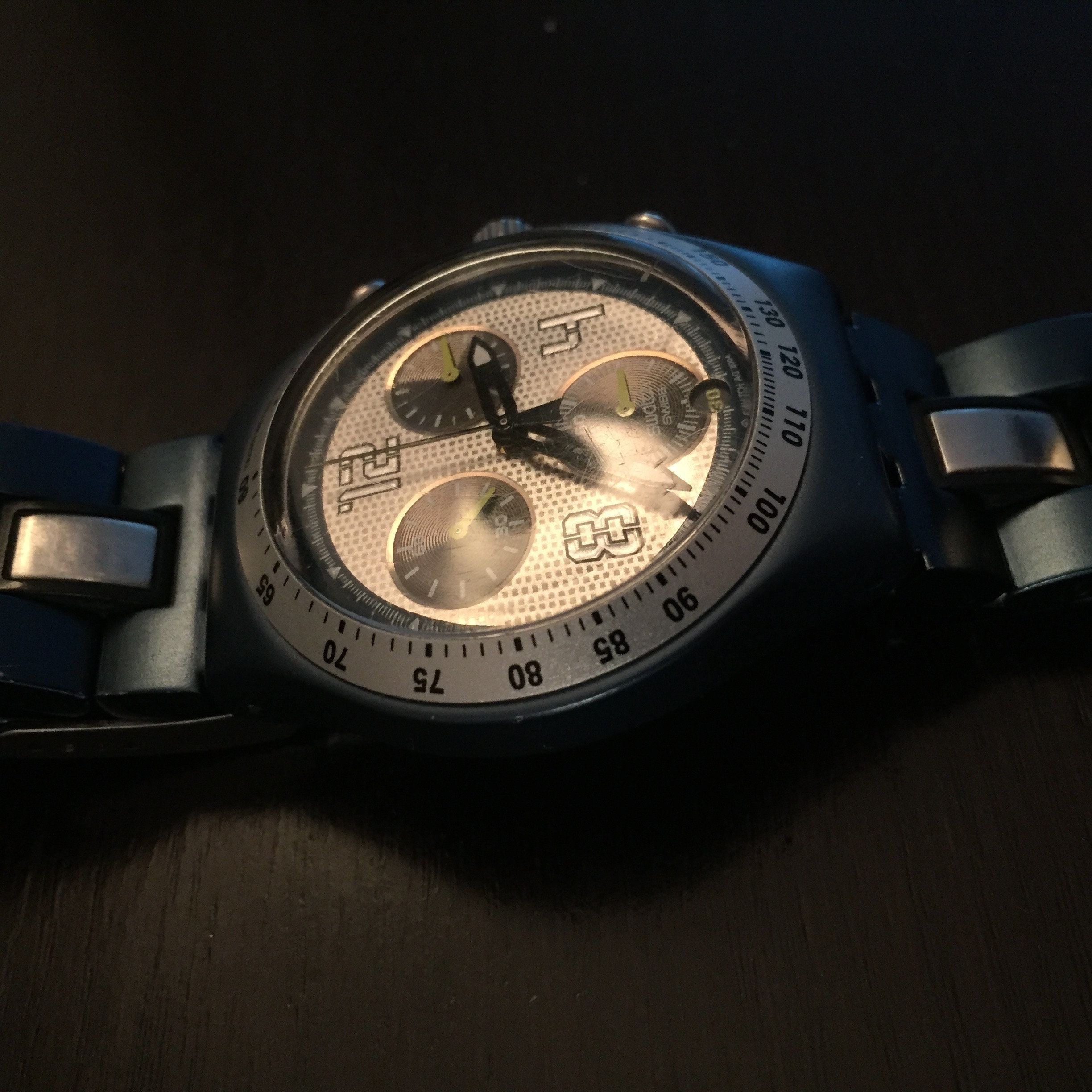 2004 Swatch Irony Chronograph Watch Blue Aluminum - Etsy