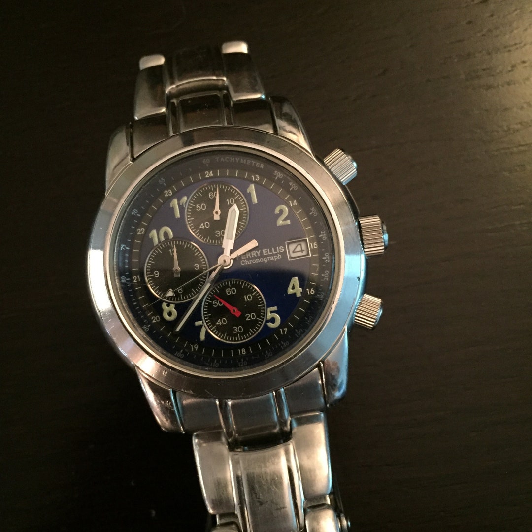 Men's Perry Ellis Vintage Chronograph Watch - Etsy