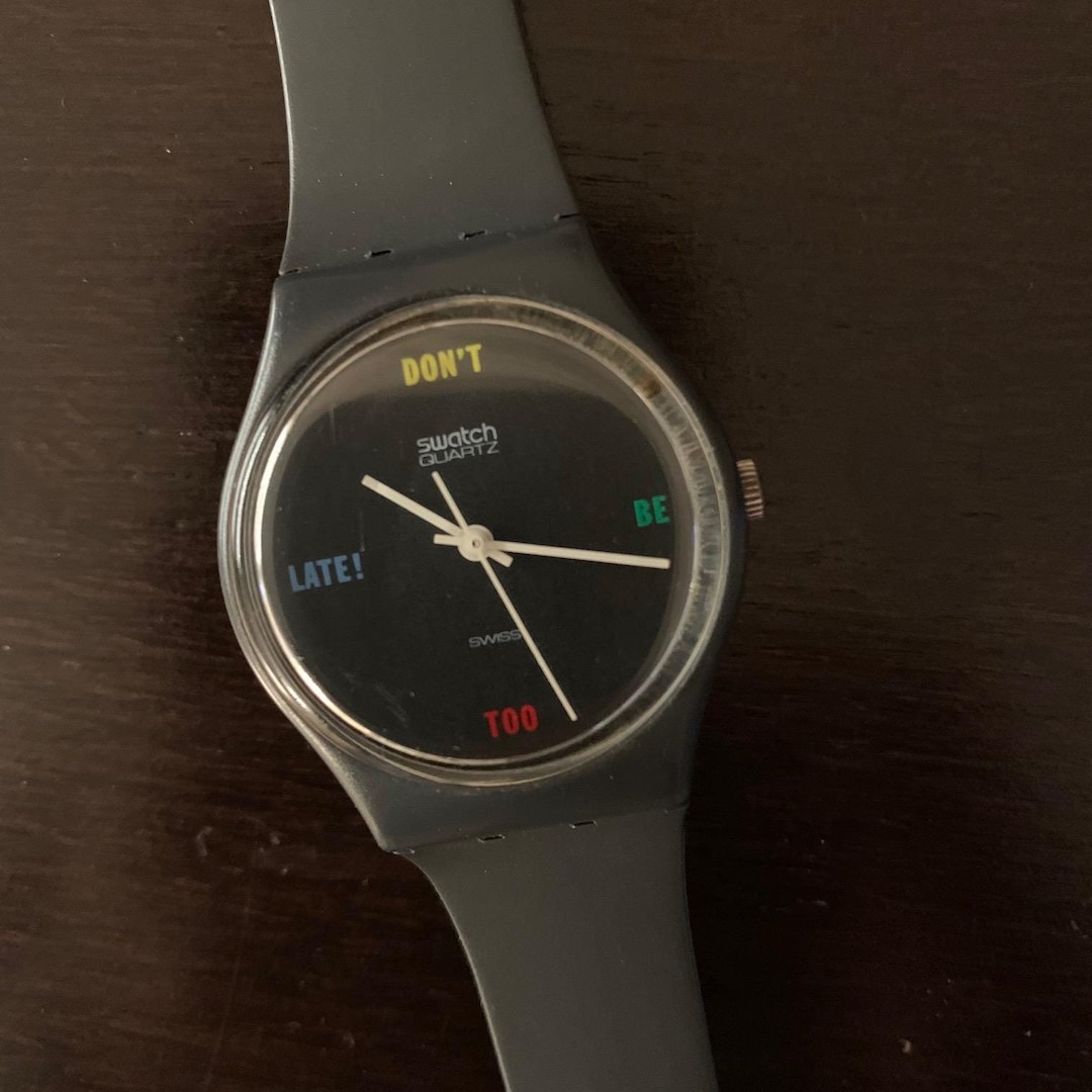 Swatch Don’t Be Too Late GA100 1984 Vintage Watch - Etsy