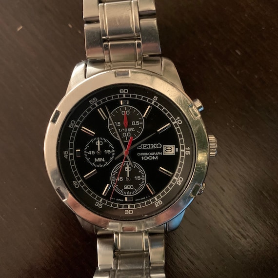 Men’s Seiko Chronograph 100m Stainless Steel Watch - Gem