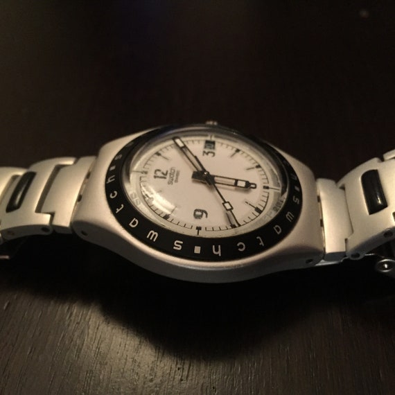 Vintage 1999 Swatch IRONY Aluminum Watch - Gem