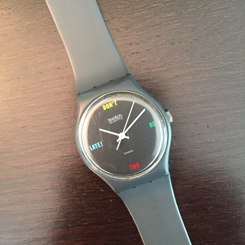 Swatch Dont Be Too Late GA100 1984 Vintage Watch - Etsy