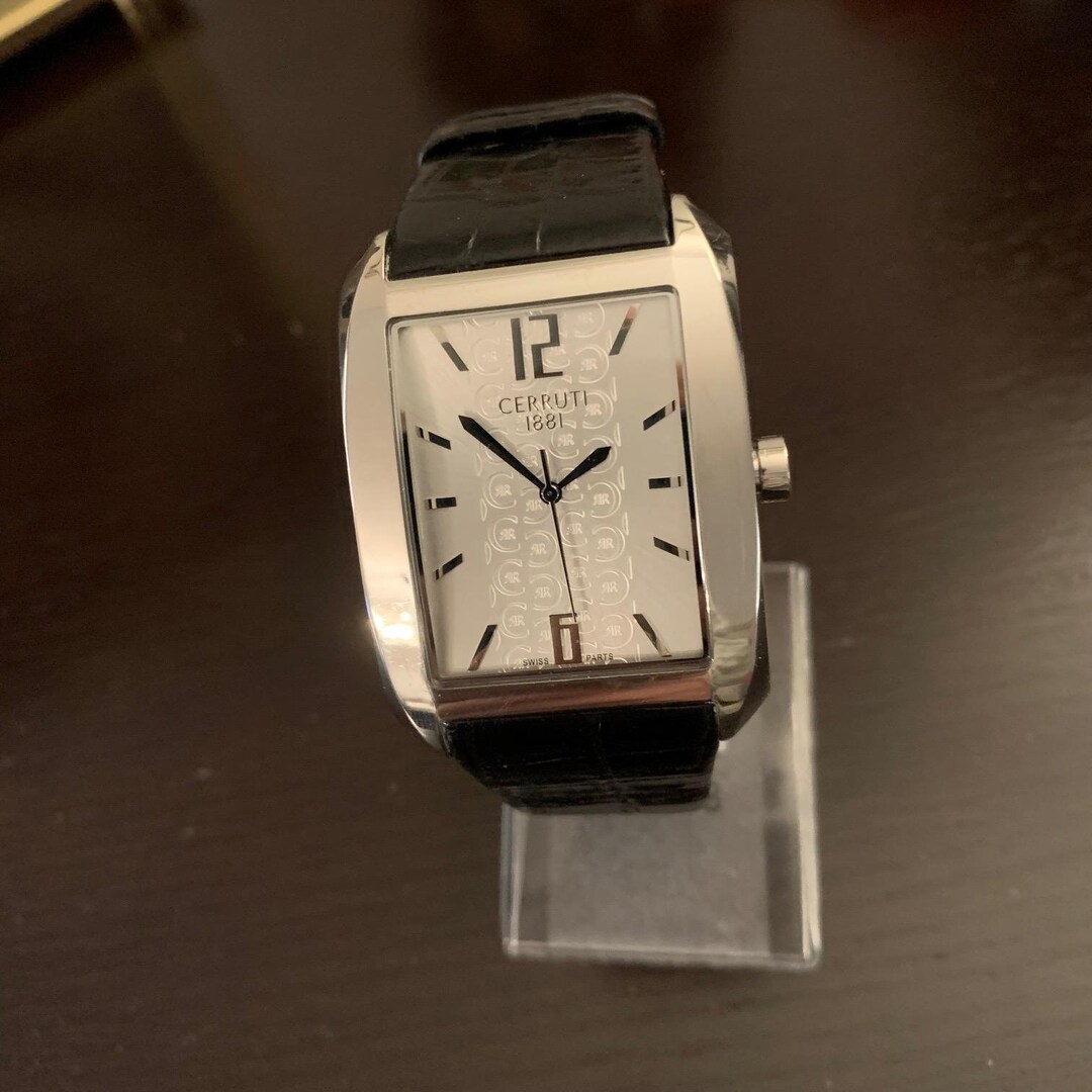 Vintage Men's Cerruti 1881 Stainless Steel Tank Watch - Etsy