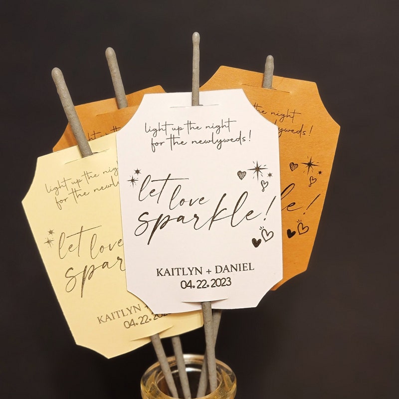Wedding Sparkler Tag - Etsy