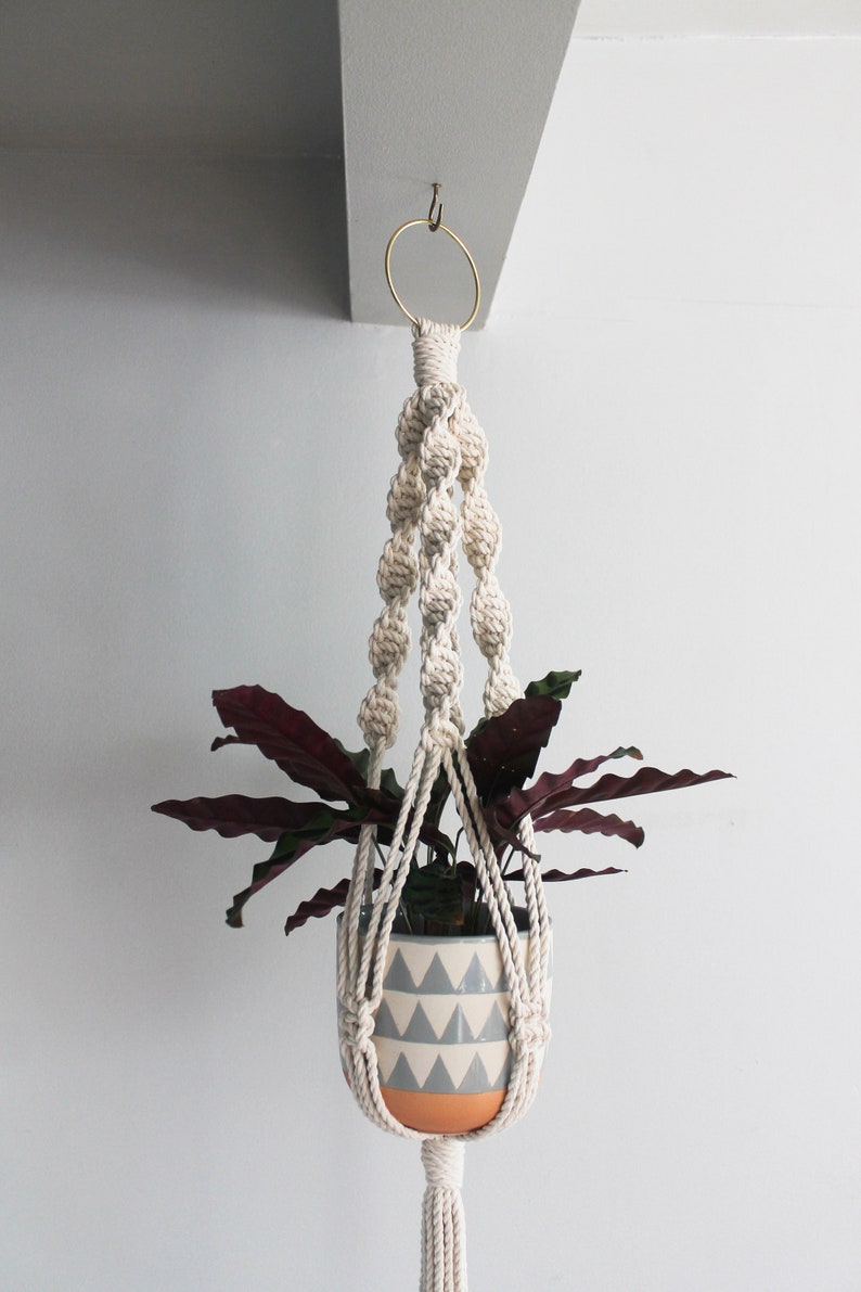 Macrame Pattern Plant Hanger Izzy DIY Pot Holder Learn How - Etsy Canada