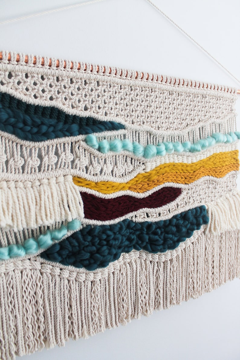 Macrame Woven Wall Hanging Large Landscape Macraweave | Etsy