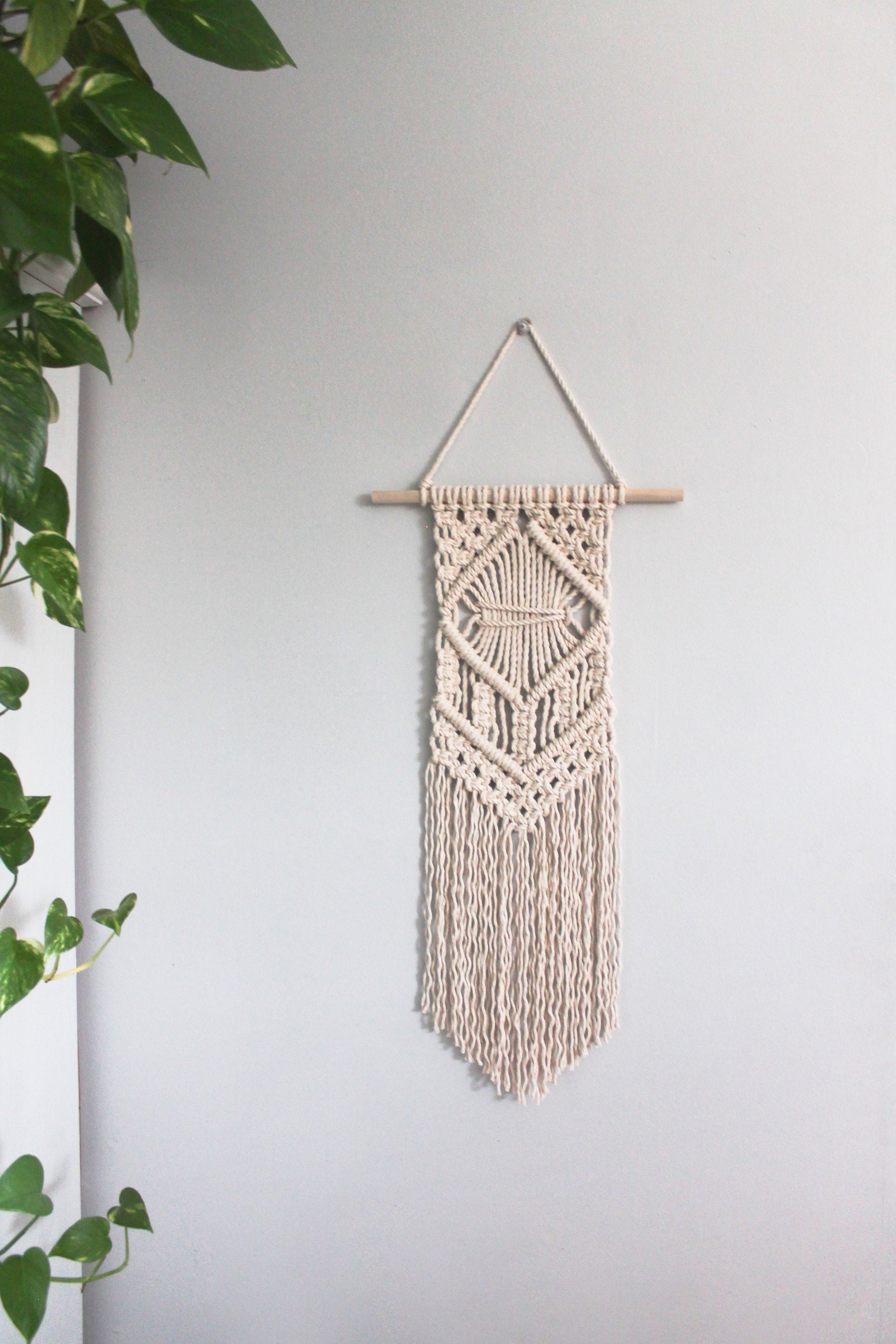 Macrame Pattern Wall Hanging Meredith DIY Tapestry Learn How | Etsy