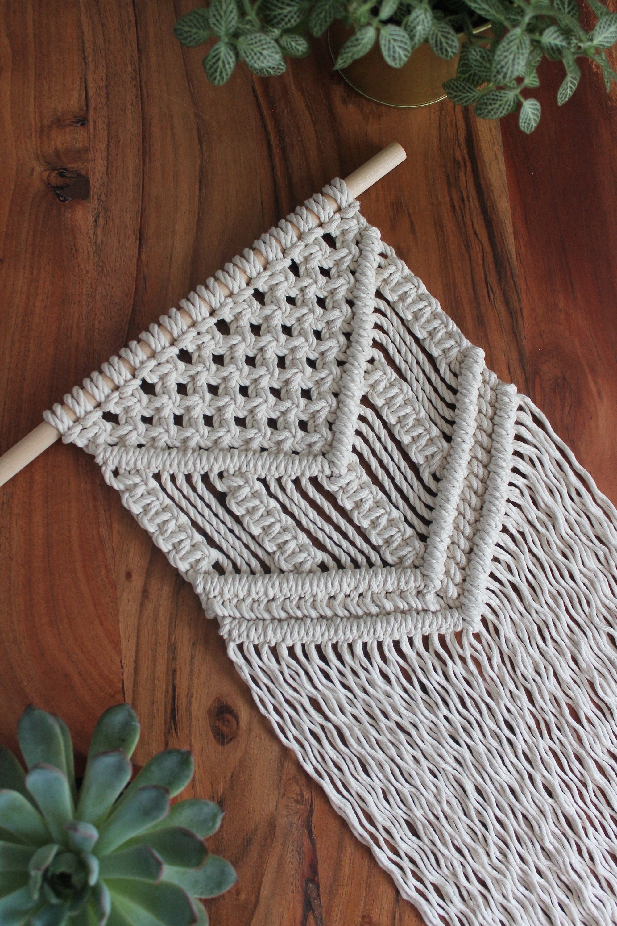 Macrame Pattern Wall Hanging Piper Geometric DIY Learn How | Etsy