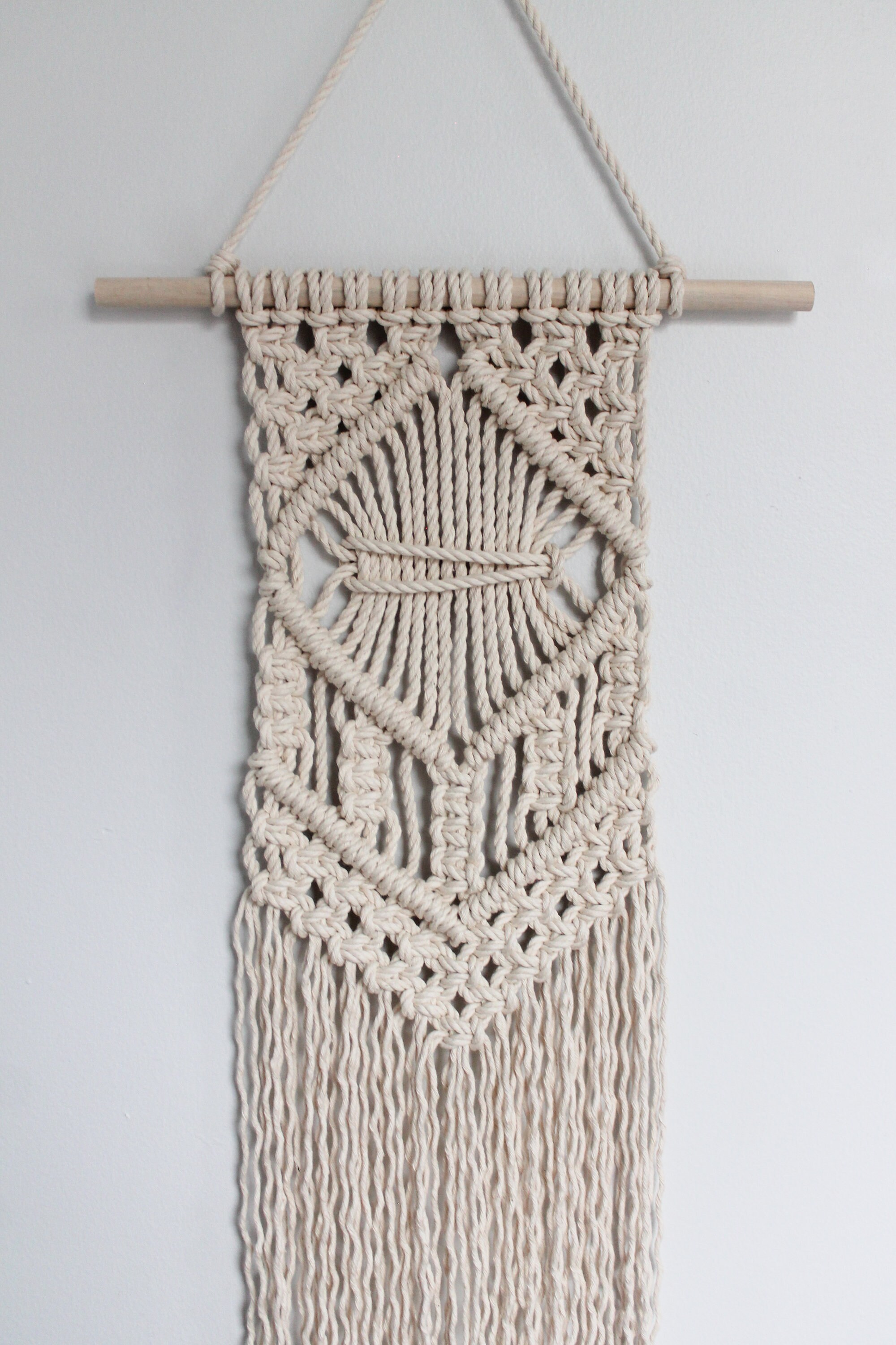 Macrame Pattern Wall Hanging Meredith DIY Tapestry Learn How | Etsy