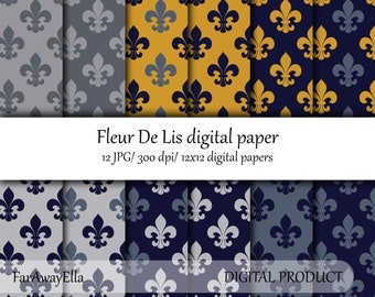 Fleur De Lis Paper | Etsy