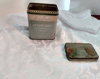 Vintage Rexall Epsom Salt Tin - Etsy