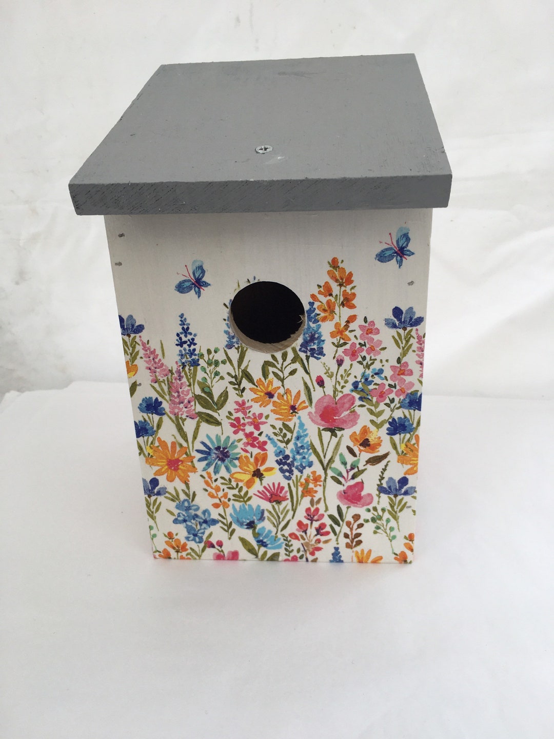 Bird Box Nesting Box Wild Flowers Garden Gifts - Etsy