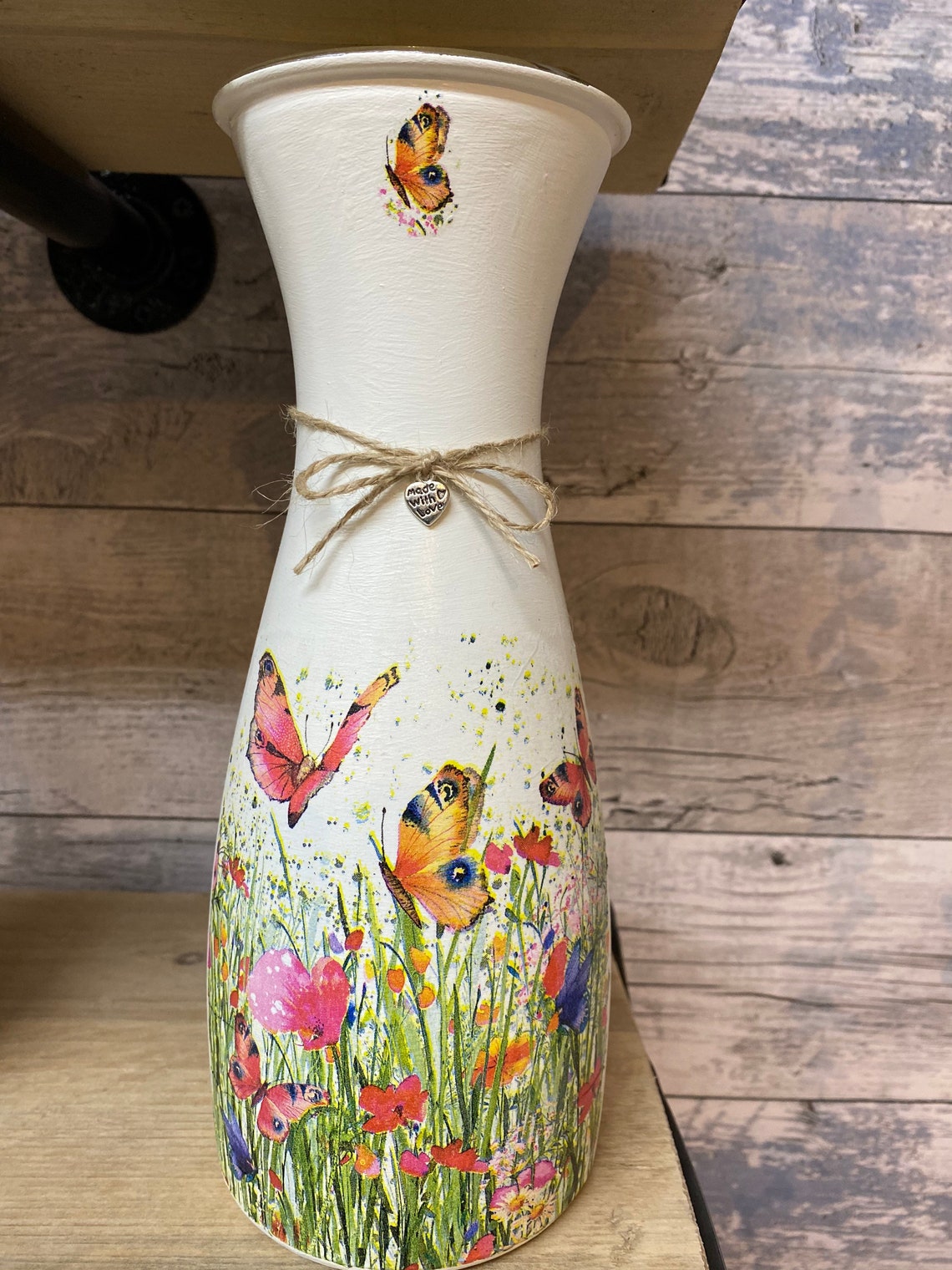 Butterfly and Wild Flower Vase - Etsy