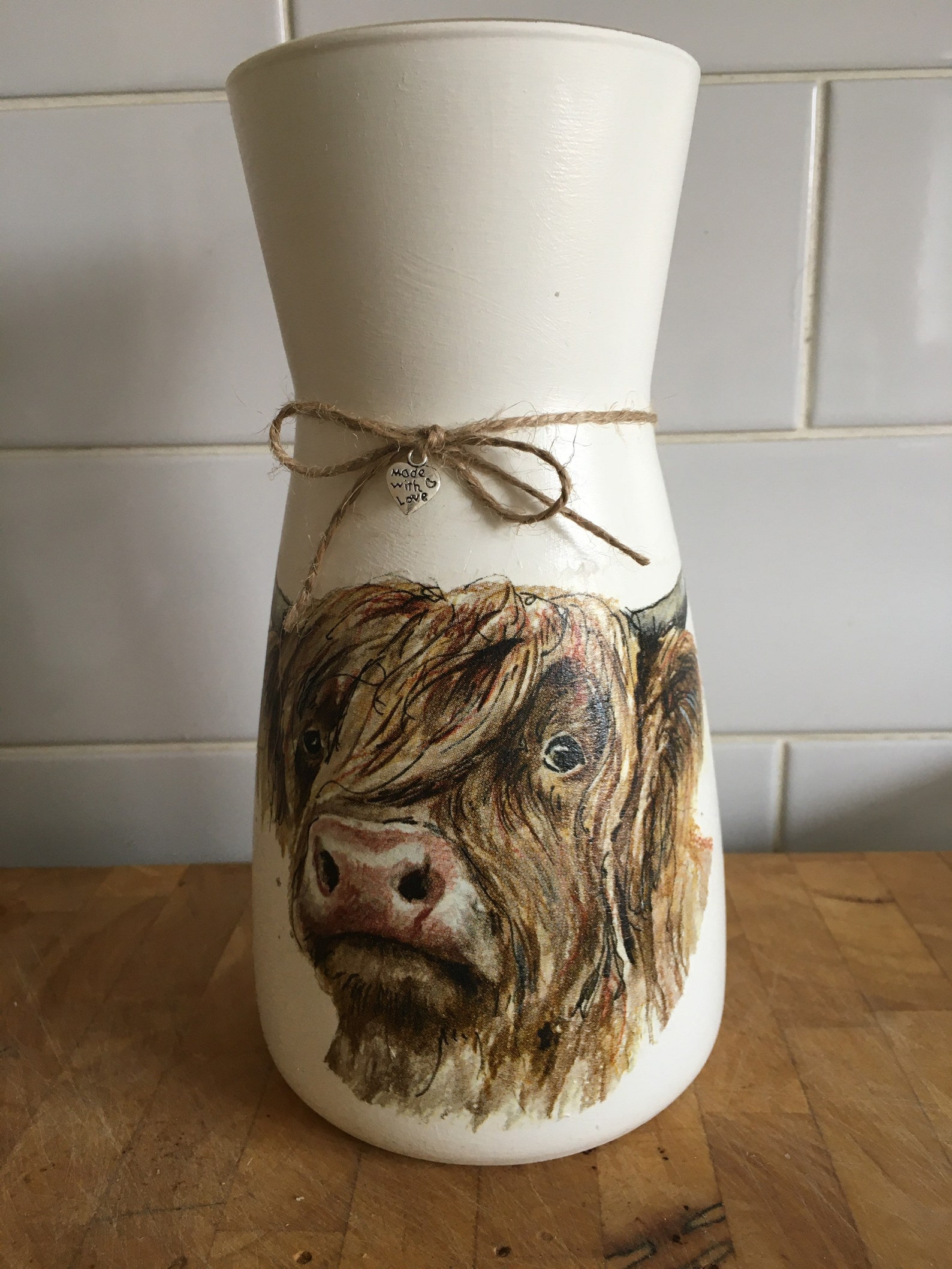 Highland Cow Vase. Tall and Short Dumpy Vase, With the Head or Body ...