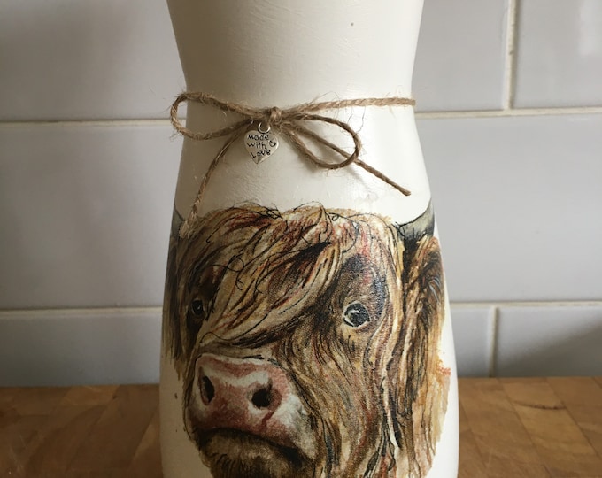 Highland Cow Vase. Tall and Short Dumpy Vase, With the Head or Body ...
