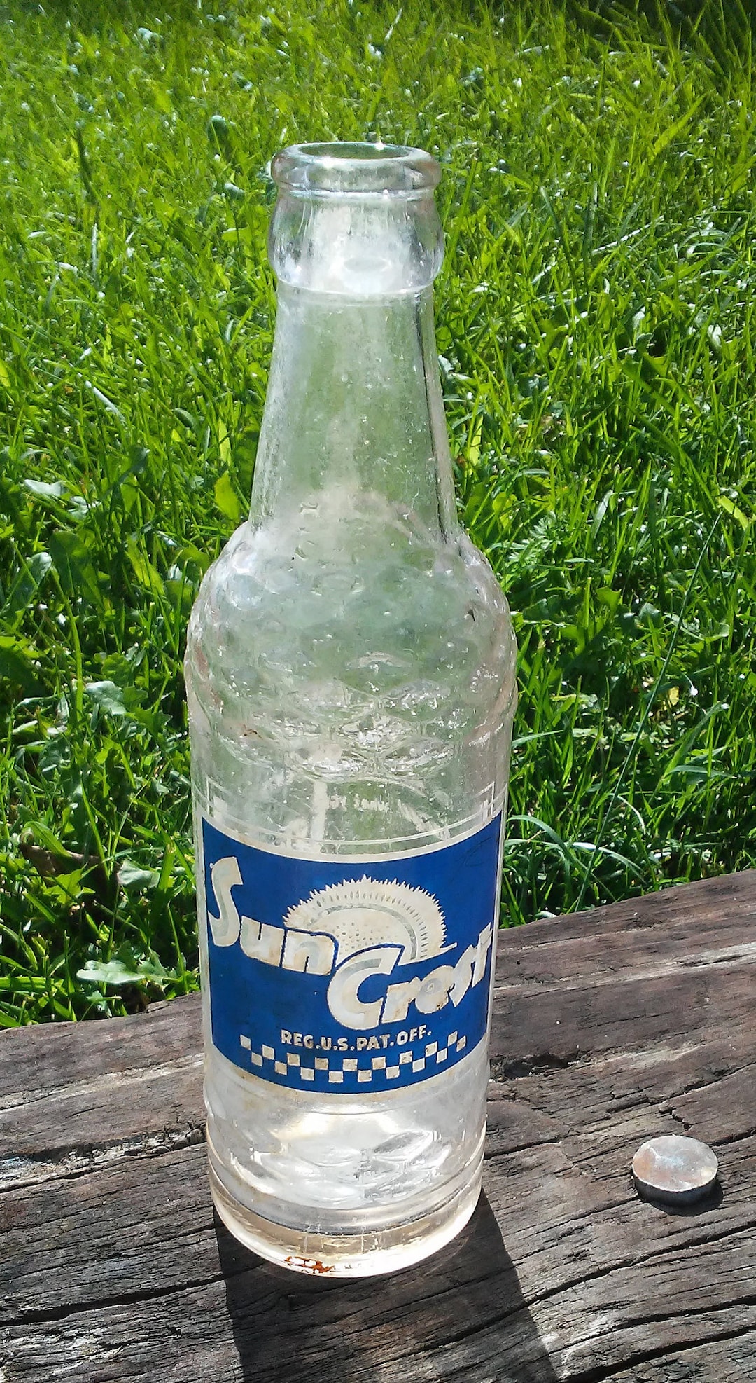 Vintage Sun Crest Soda Bottle - Etsy