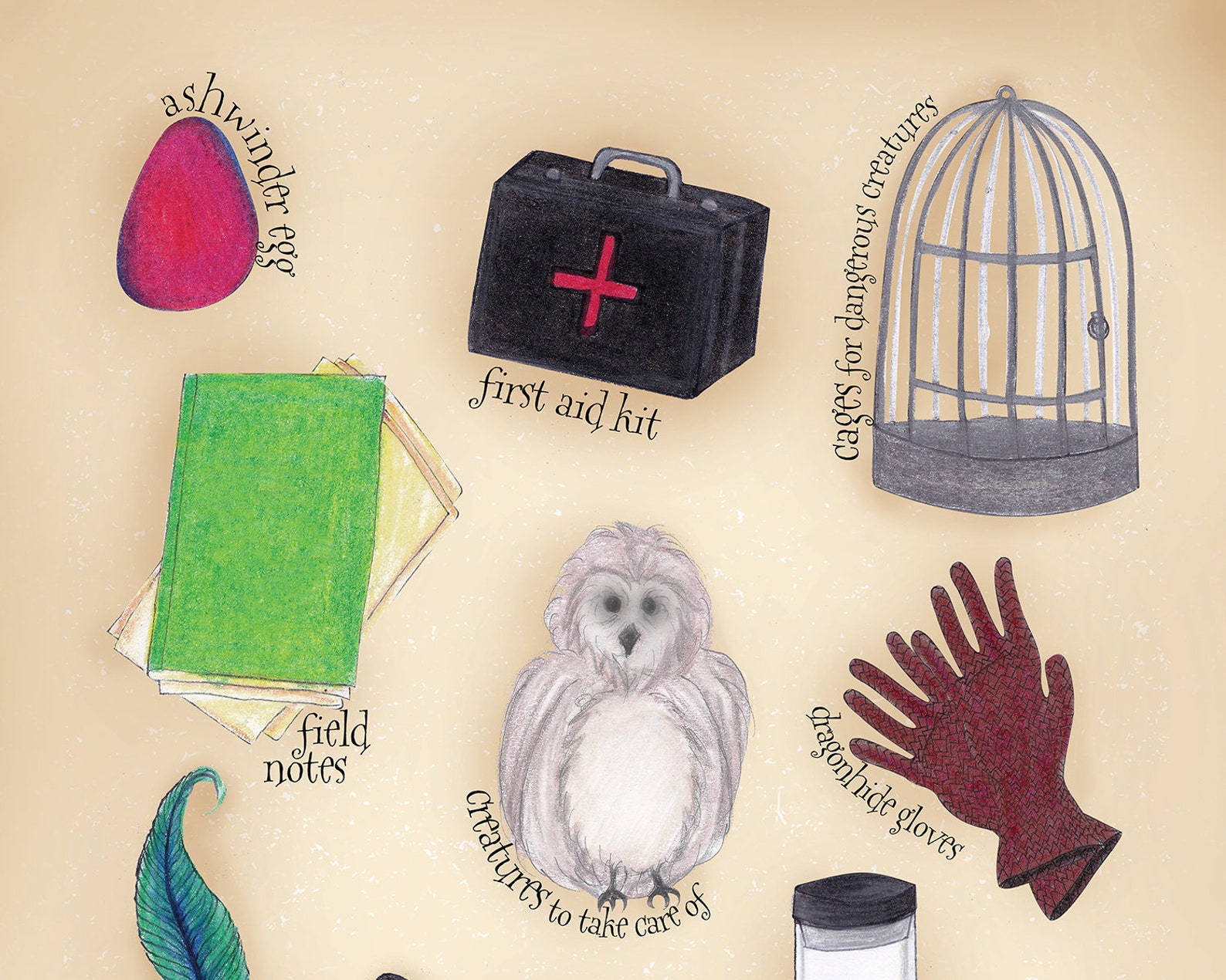 Care of Magical Creatures Poster Hogwarts subject poster | Etsy