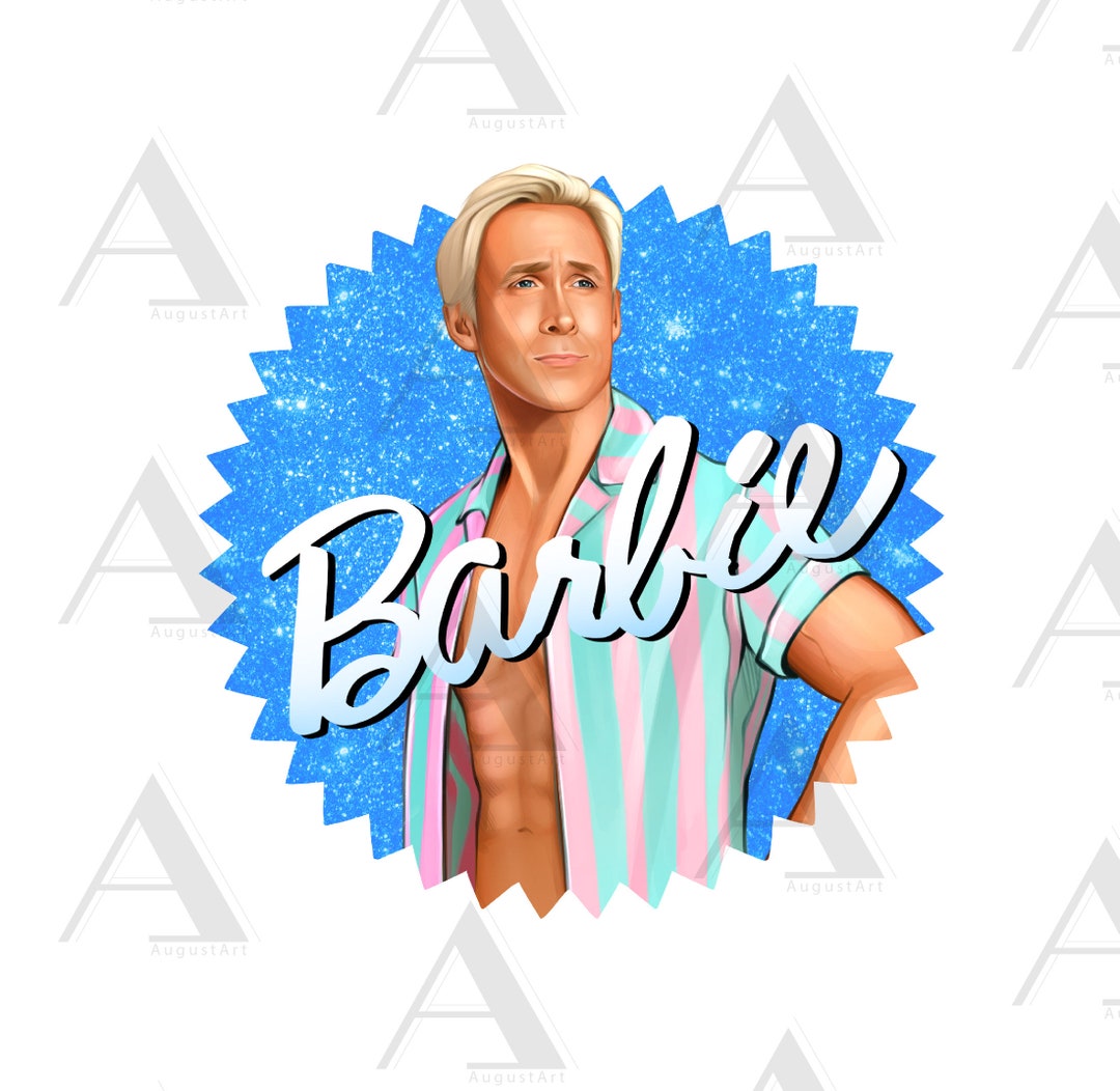 Printable Ryan Gosling Barbie Movie Ken 2023 PNG Hand Drawn - Etsy