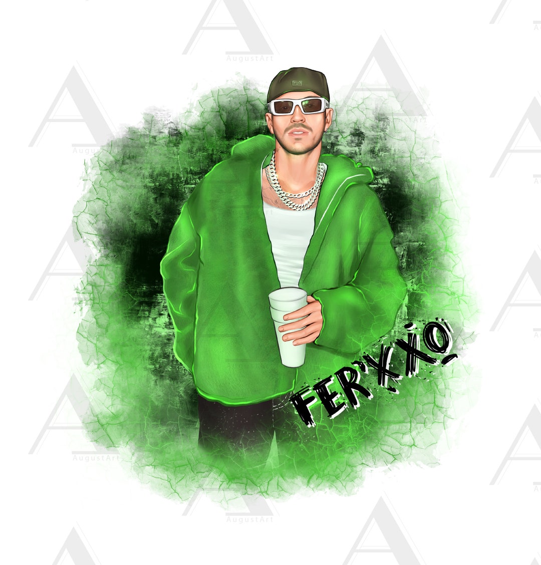 Imprimible Feid PNG diseños de sublimación dibujados a mano - Etsy España